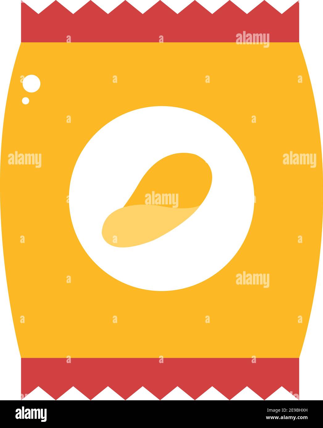 potato chips bag icon over white background, colorful design, vector ...
