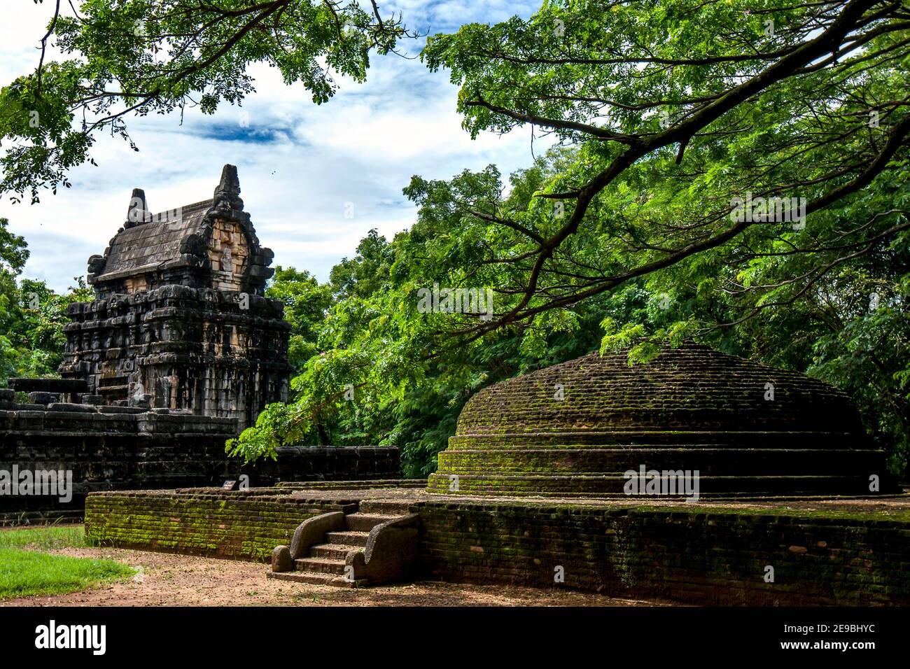 The image house (gedige) and dagoba at Nalanda Gedige near Matale in ...