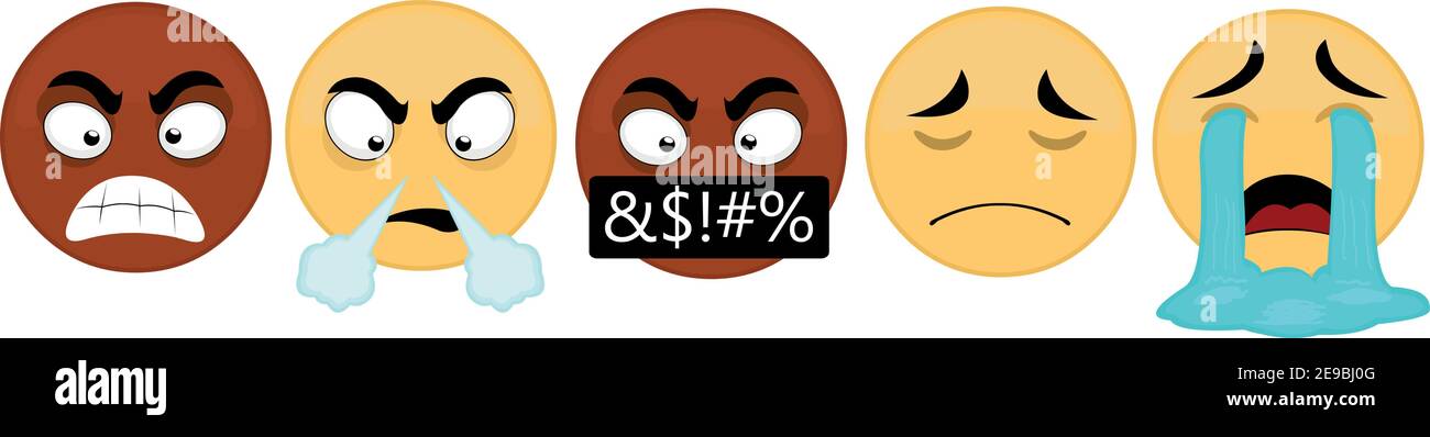 Wrathful facial expression Stock Vector Images - Alamy