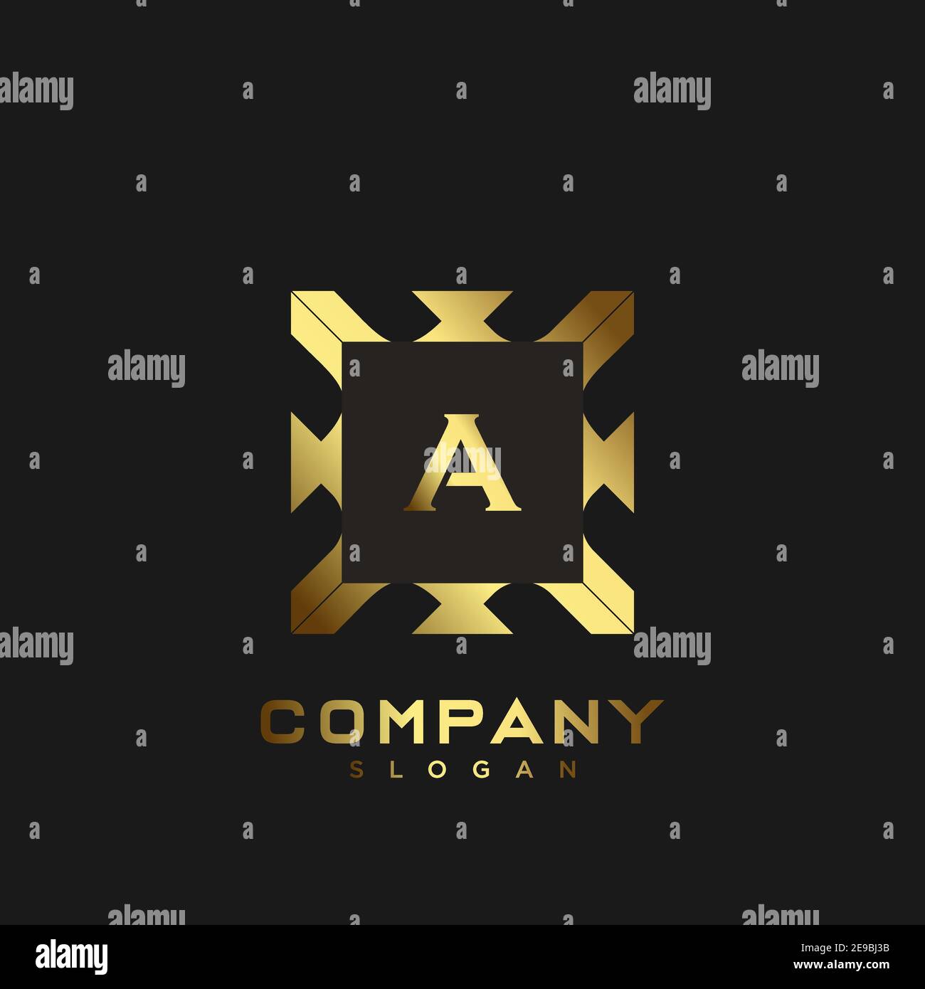 A Premium monogram letter initials logo. minimalist symbol icon vector ...