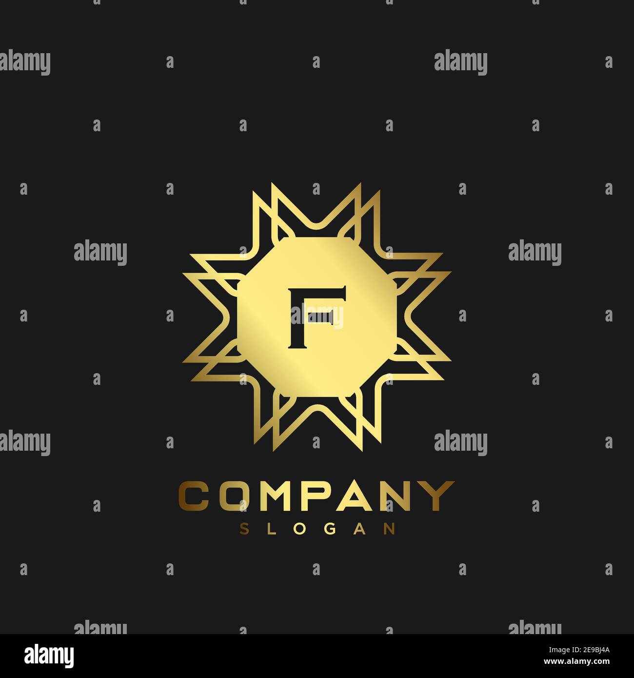 Letter f logo vector vectors hi-res stock photography and images - Alamy
