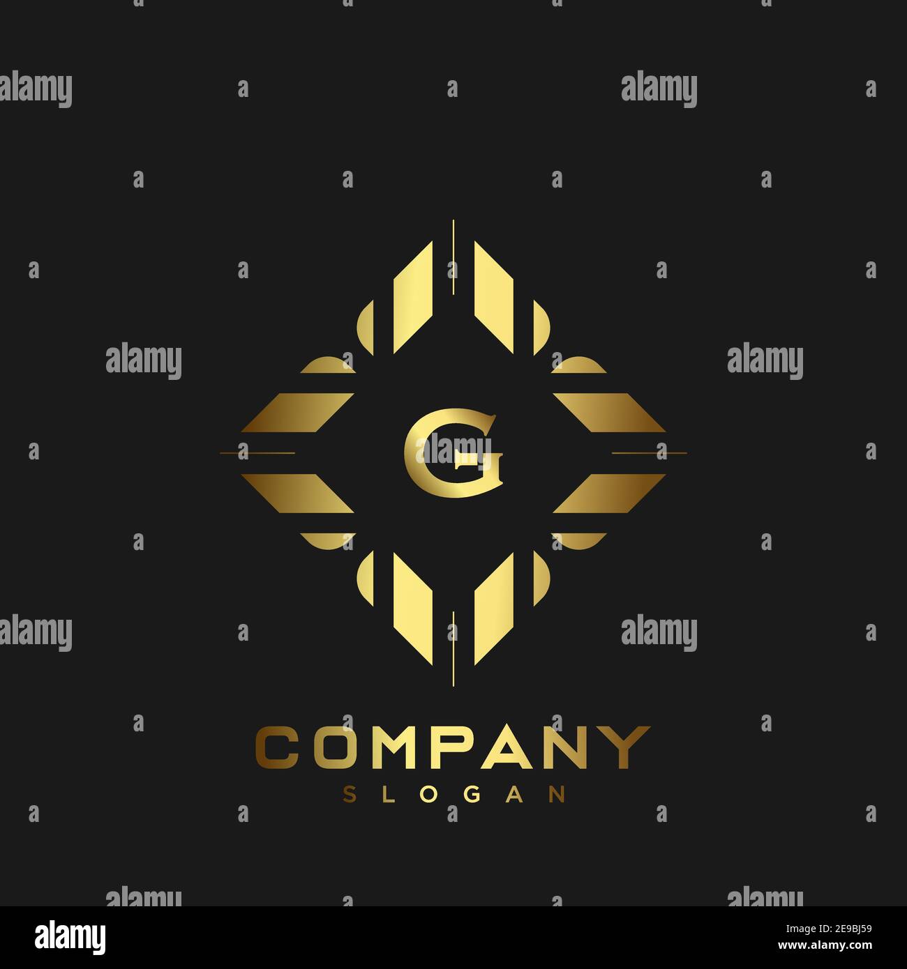 G Premium monogram letter initials logo. minimalist symbol icon vector ...