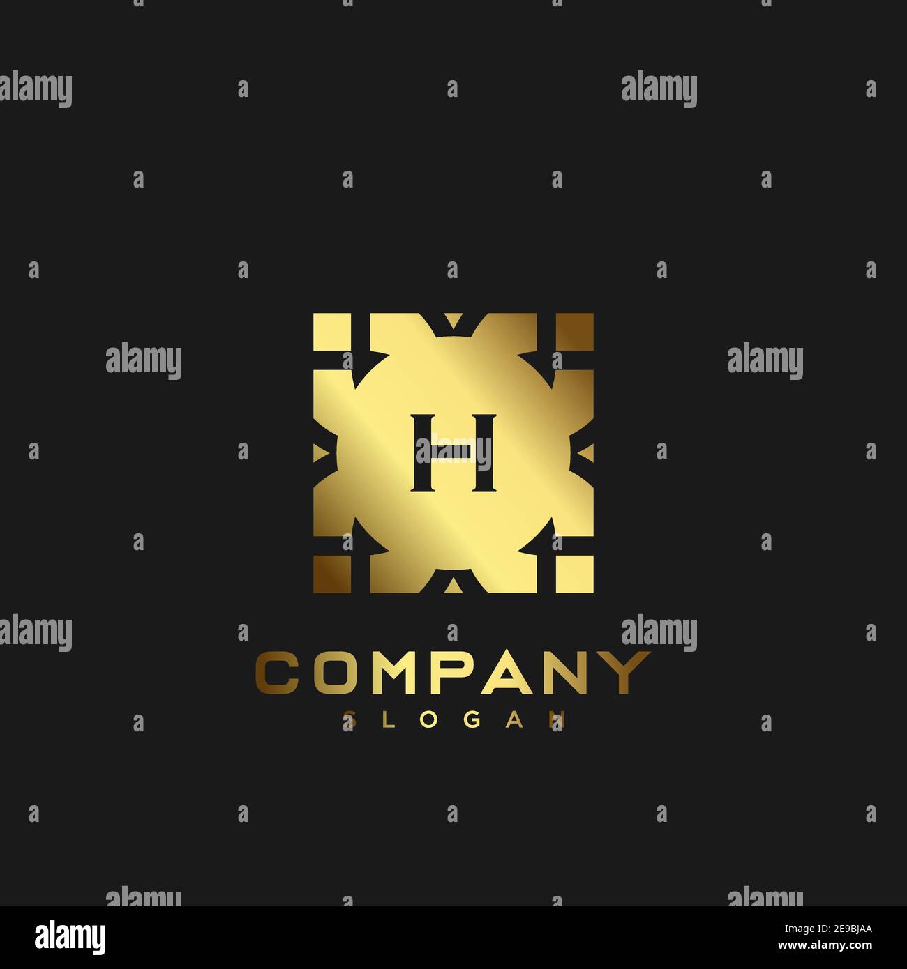 H monogram logo Stock Vector Images - Alamy