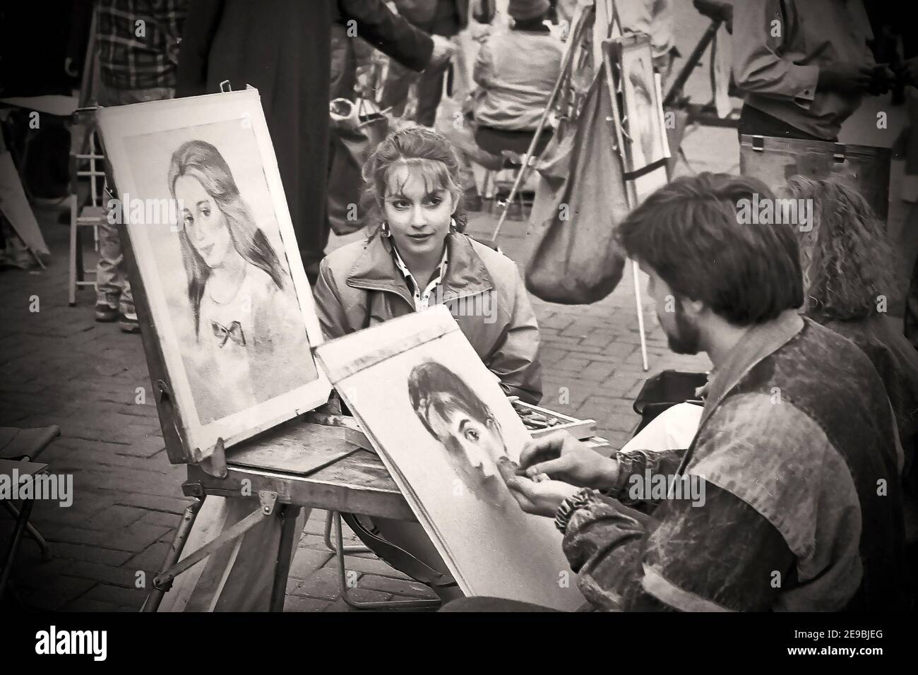 1980s portrait painting of man hi-res stock photography and images - Alamy