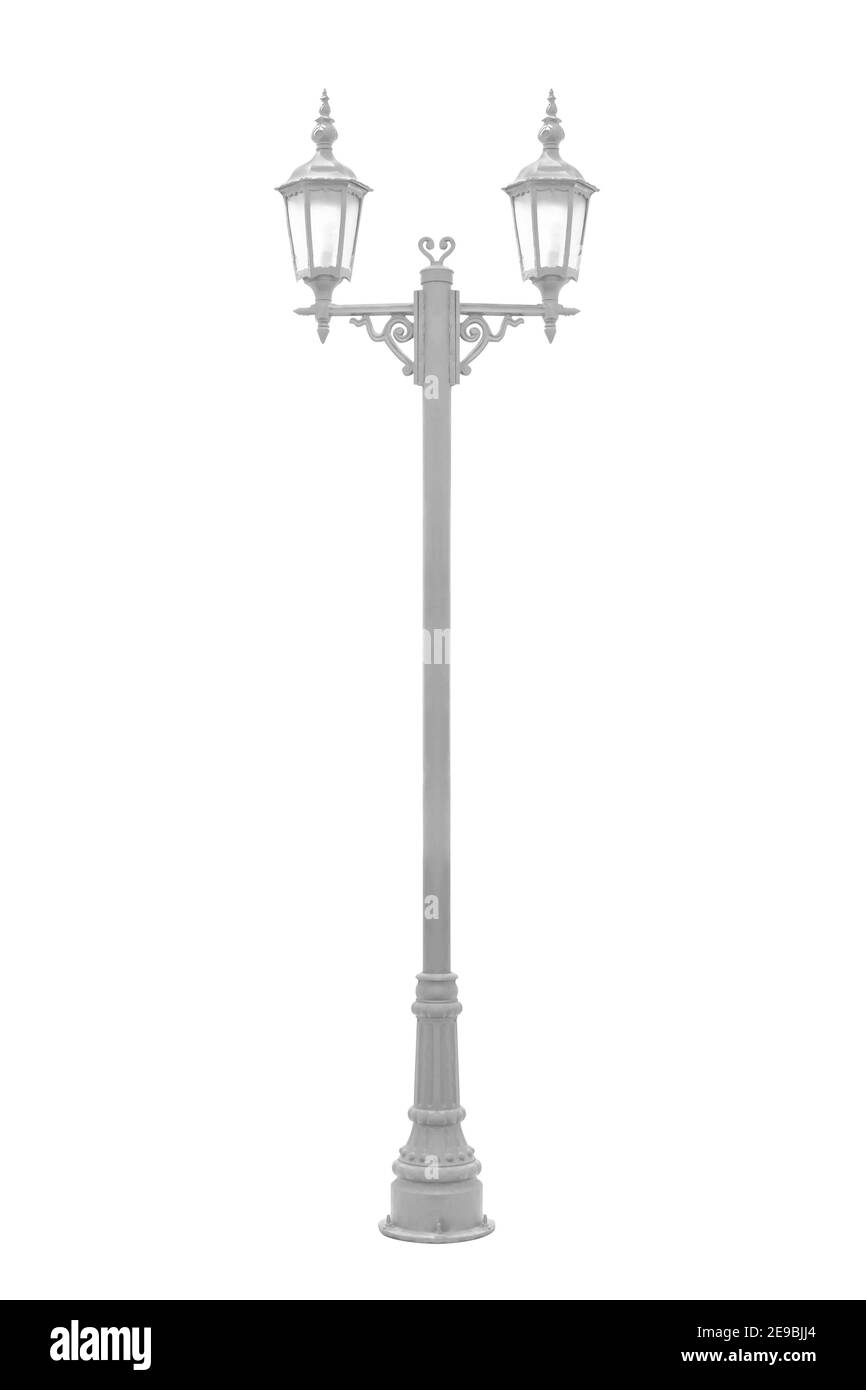 Street light pole isolated on a white background, with clipping path ...