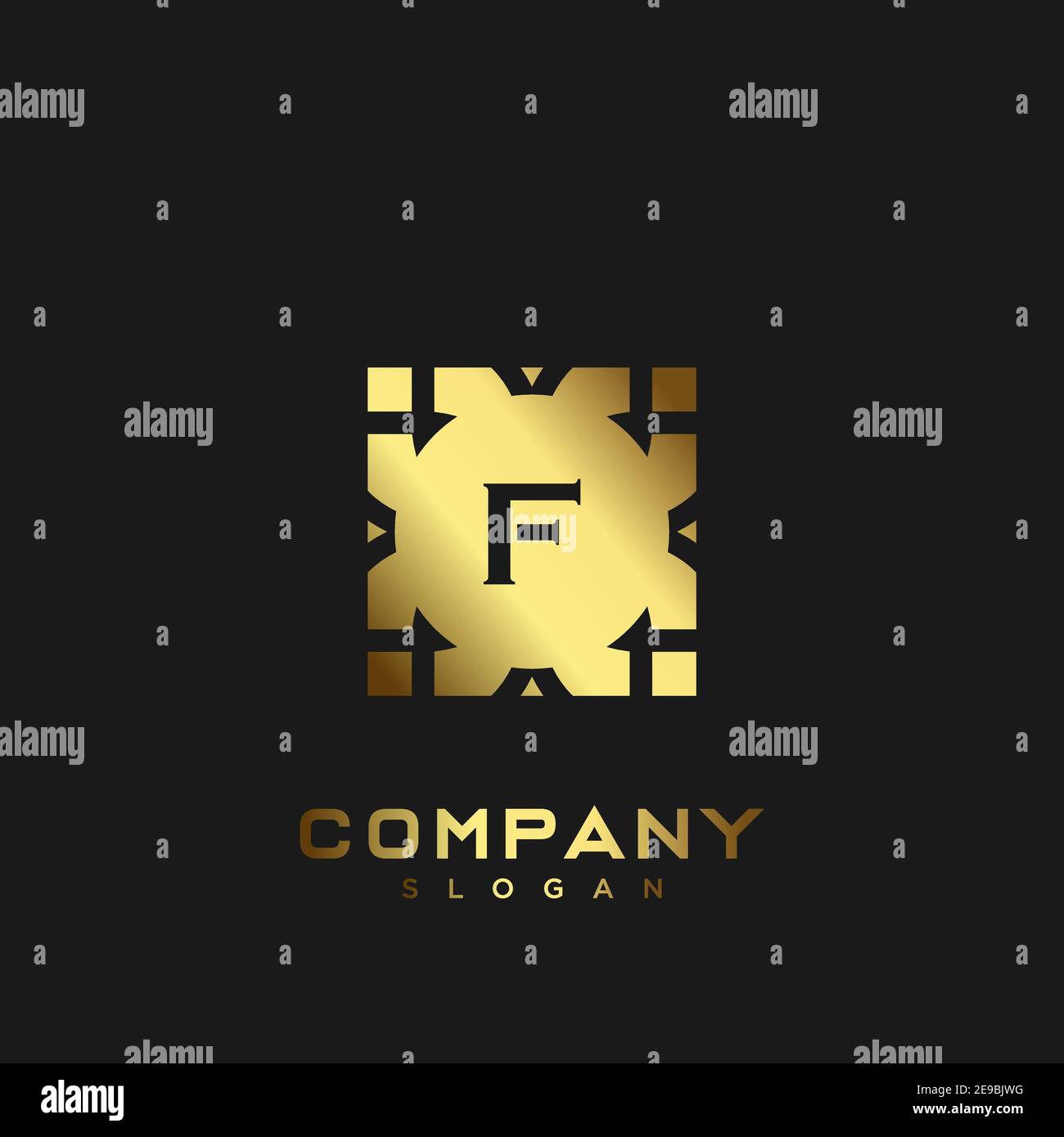 Minimalist logo f hi-res stock photography and images - Alamy