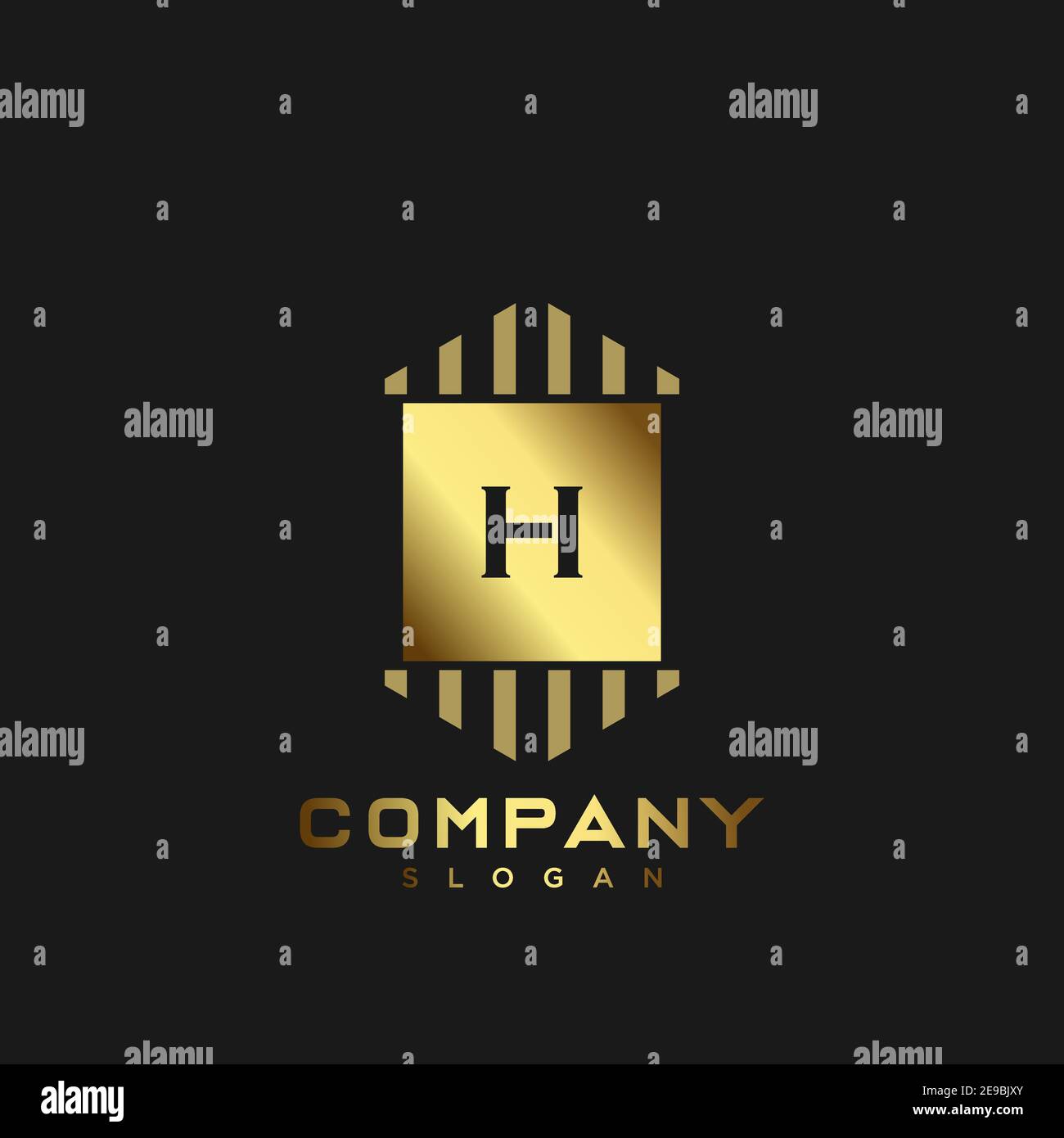 H Premium monogram letter initials logo. minimalist symbol icon vector ...
