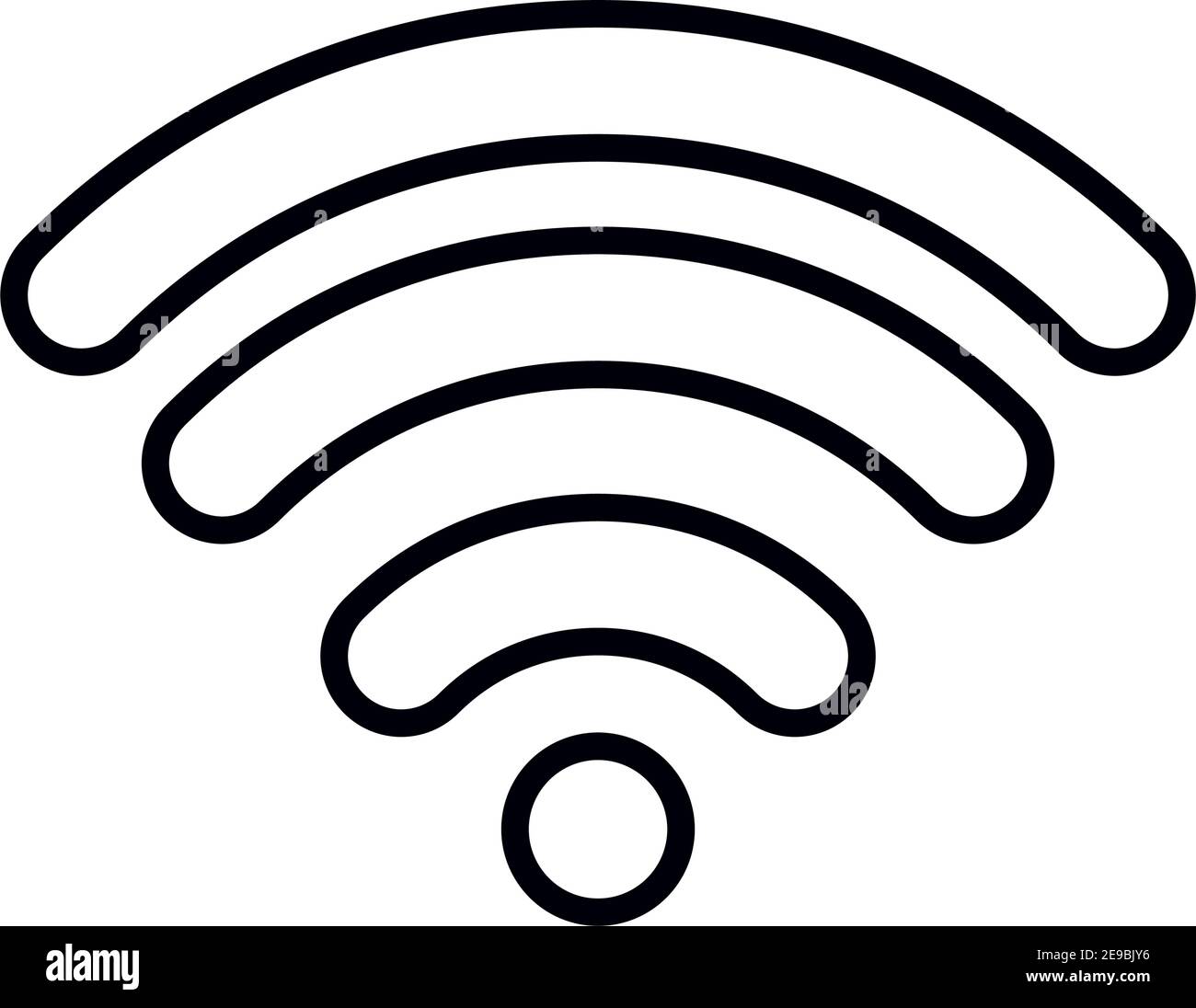 wifi signal icon over white background, line style, vector illustration ...