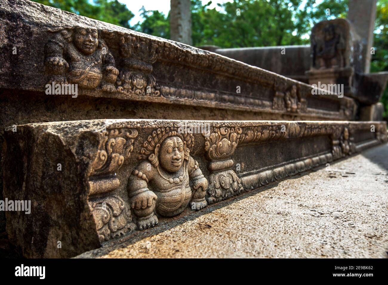Intricate stone carvings on the steps of the Ratnaprasada at the ...