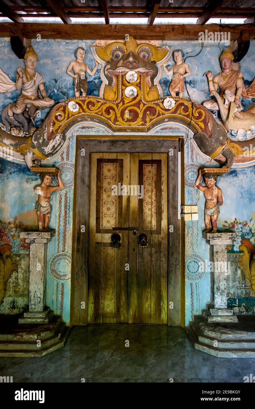 The exterior wall of the old Image House at the Pidurangala Temple at ...