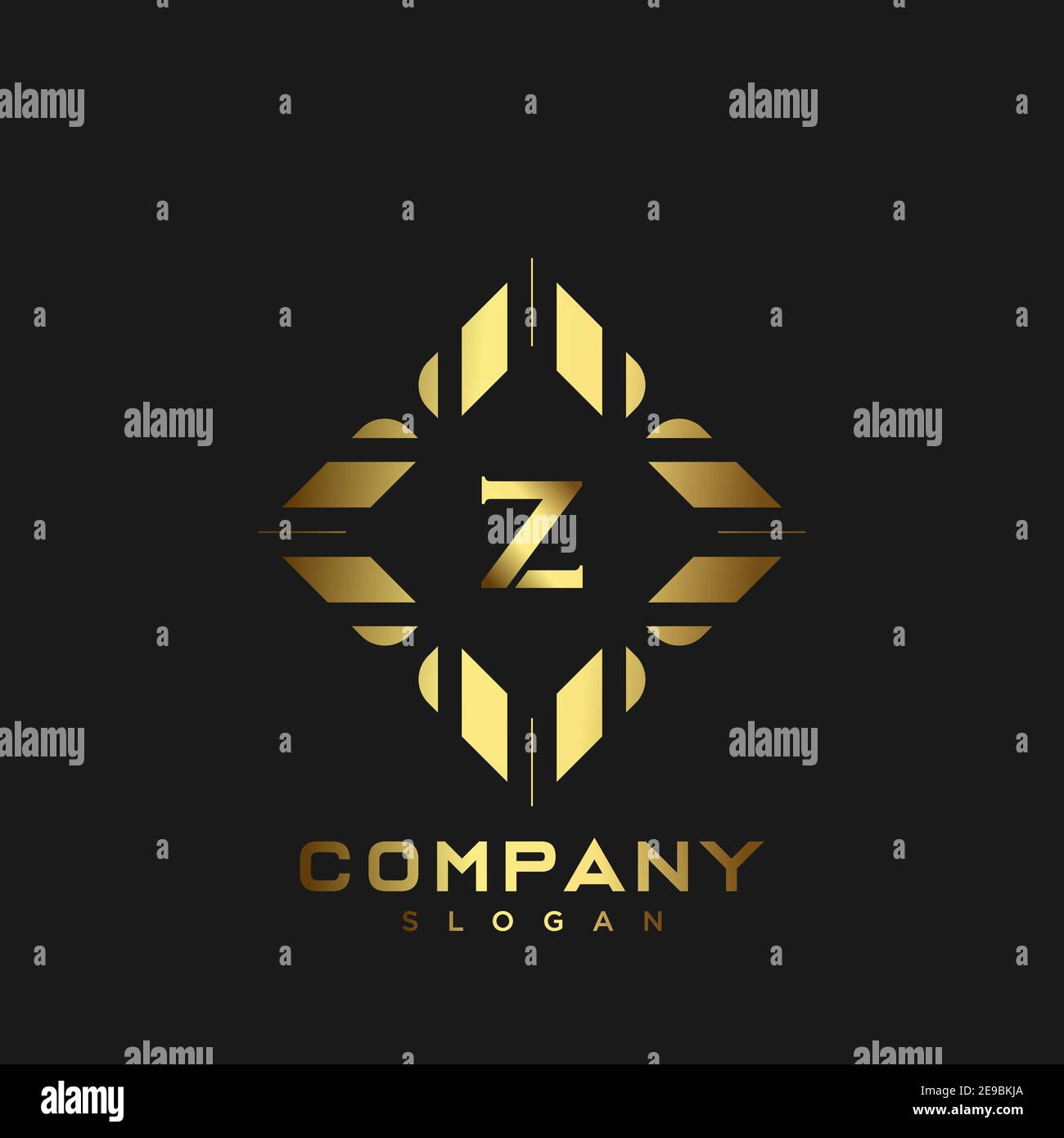 Z Premium monogram letter initials logo. minimalist symbol icon vector design. Luxury logotype ...