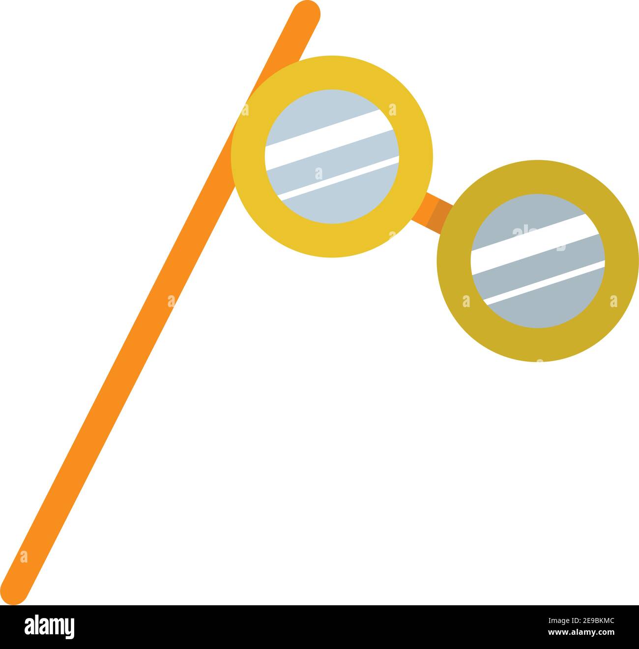 lorgnette glasses icon over white background, colorful design, vector ...