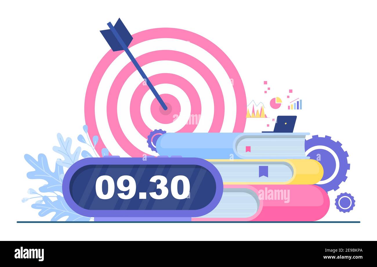 Time Management Business Strategy Working Fast Illustration Stock ...