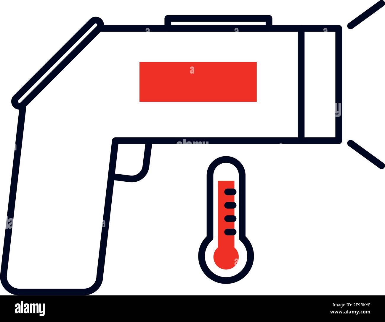 infrared thermometer icon over white background, colorful design ...