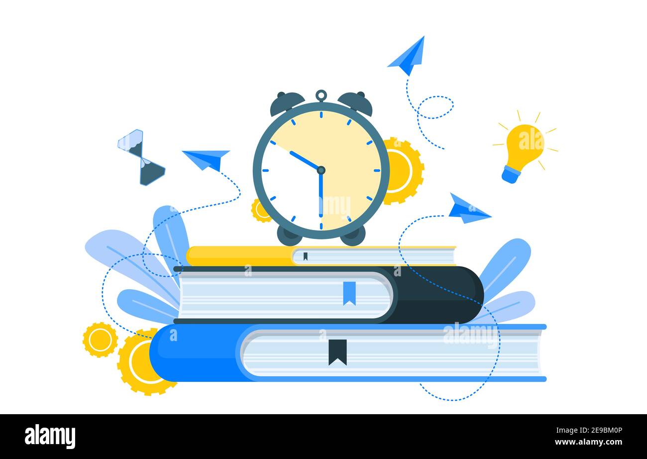 Time Management Business Strategy Working Fast Illustration Stock ...