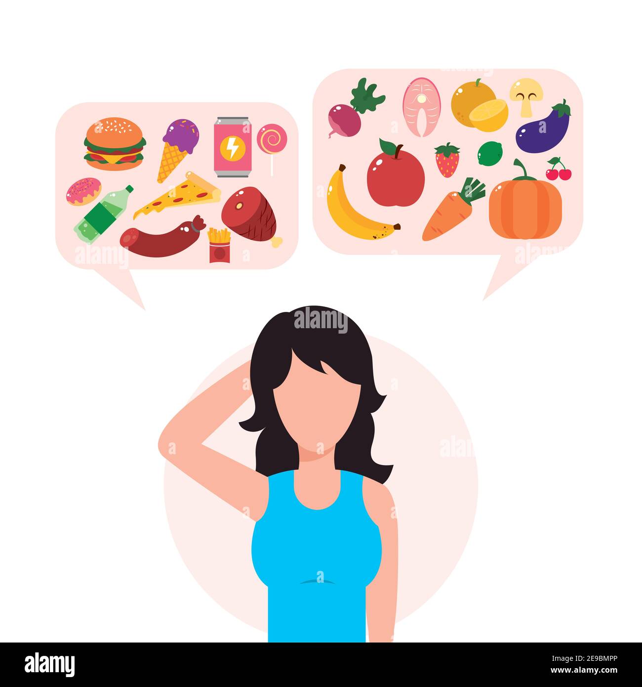 Think over think woman Stock Vector Images - Alamy