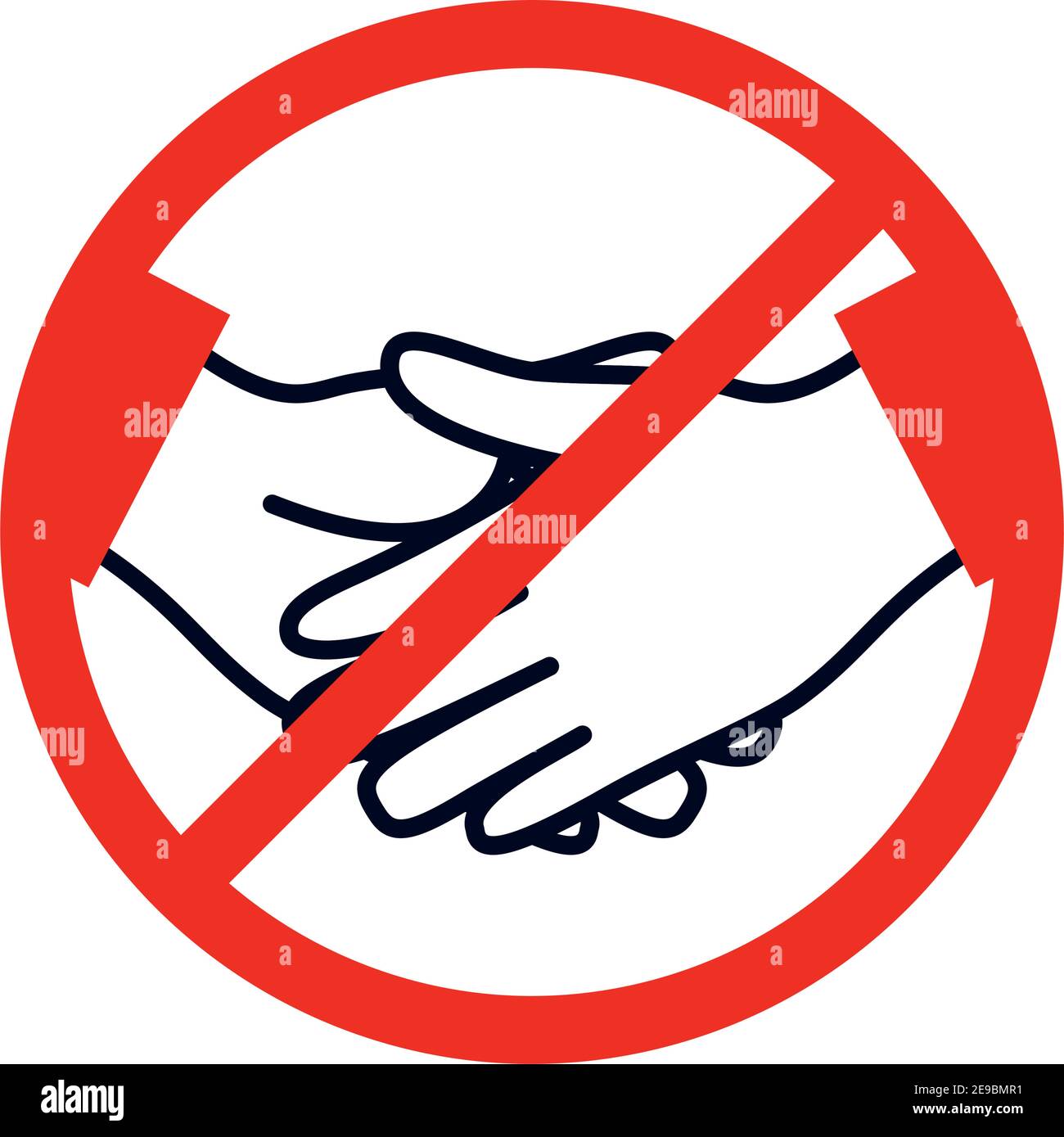 forbidden sign to touch with hands in a red crossed circle over white ...