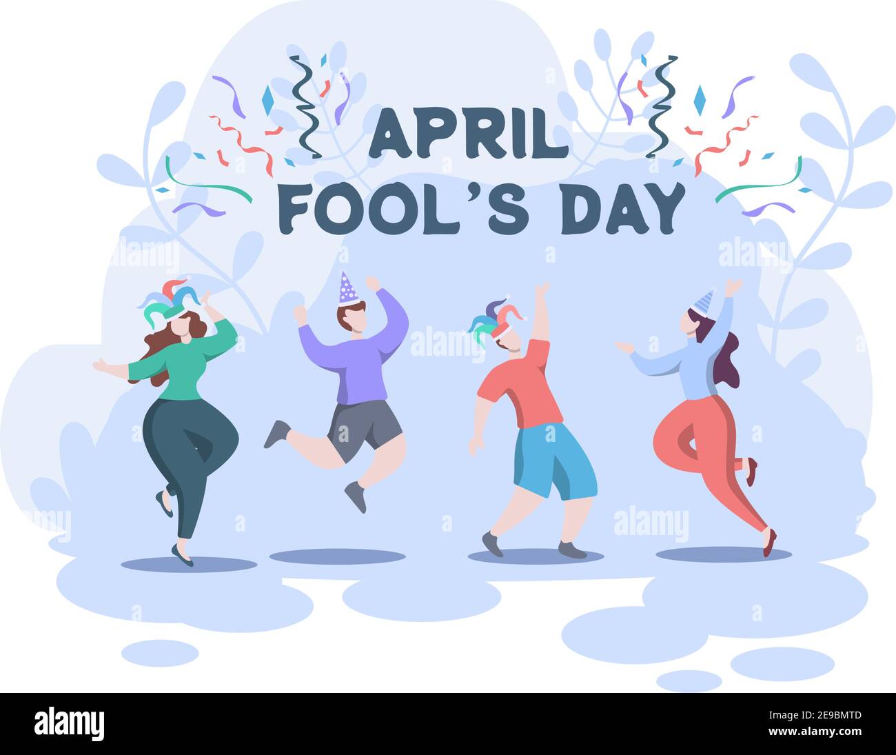 Celebration Happy April Fools' Day wearing a Jester Hat background ...