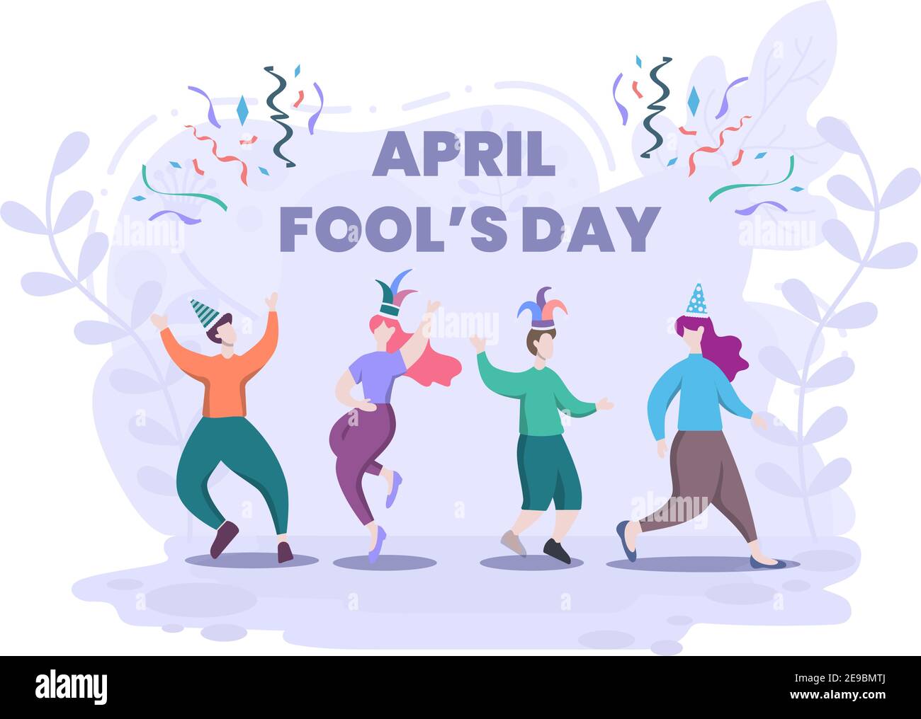 Celebration Happy April Fools' Day wearing a Jester Hat background ...