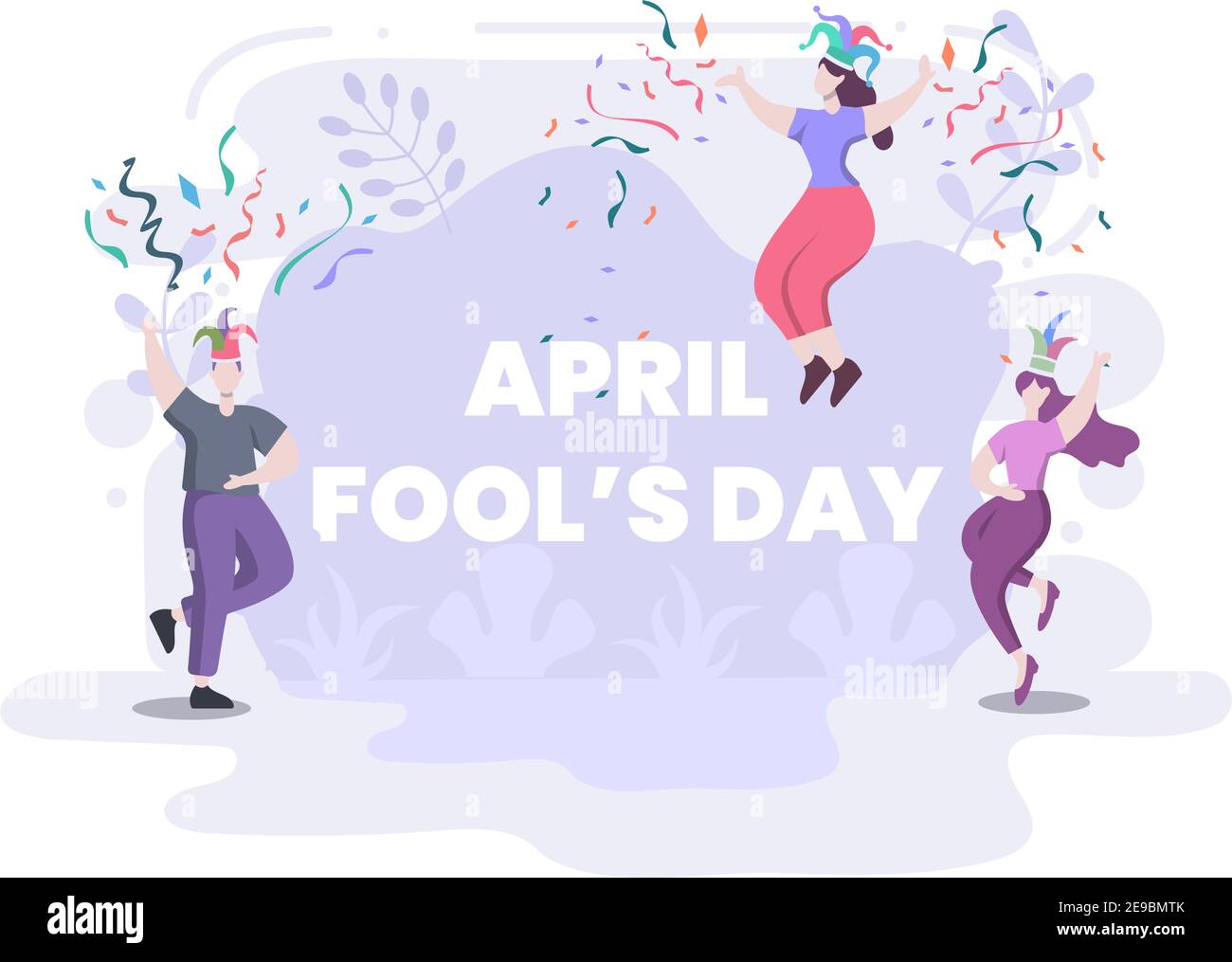 Celebration Happy April Fools' Day wearing a Jester Hat background ...