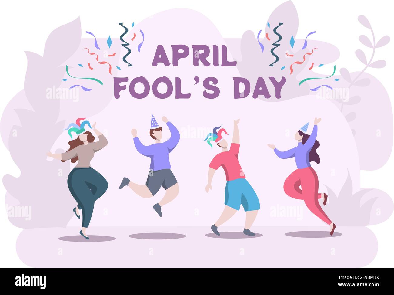 Celebration Happy April Fools' Day wearing a Jester Hat background ...