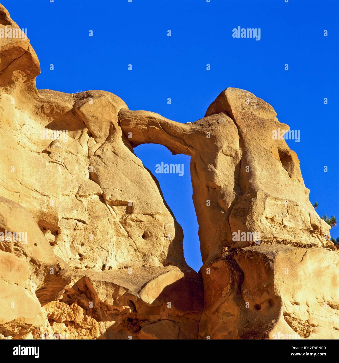 arch in sandstone cliff in the powder river valley near moorhead ...