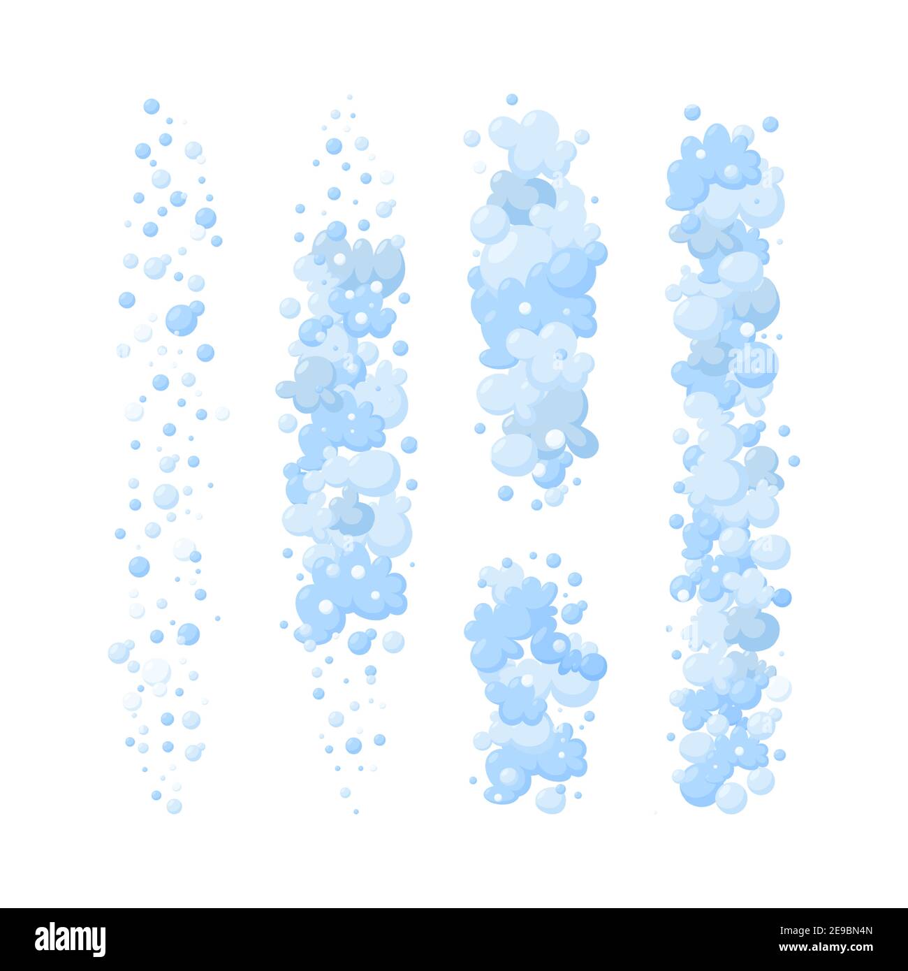 Foam made of soap or suds. Vertical dividers of suds and bubbles ...