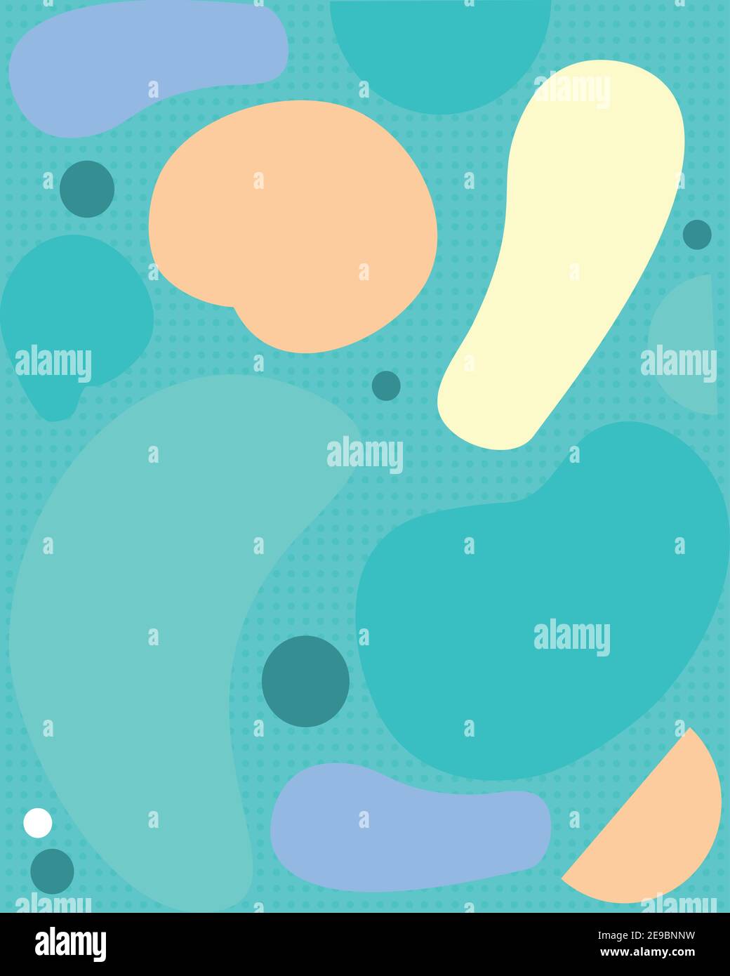 blue background with abstract circular shapes, colorful design, vector ...