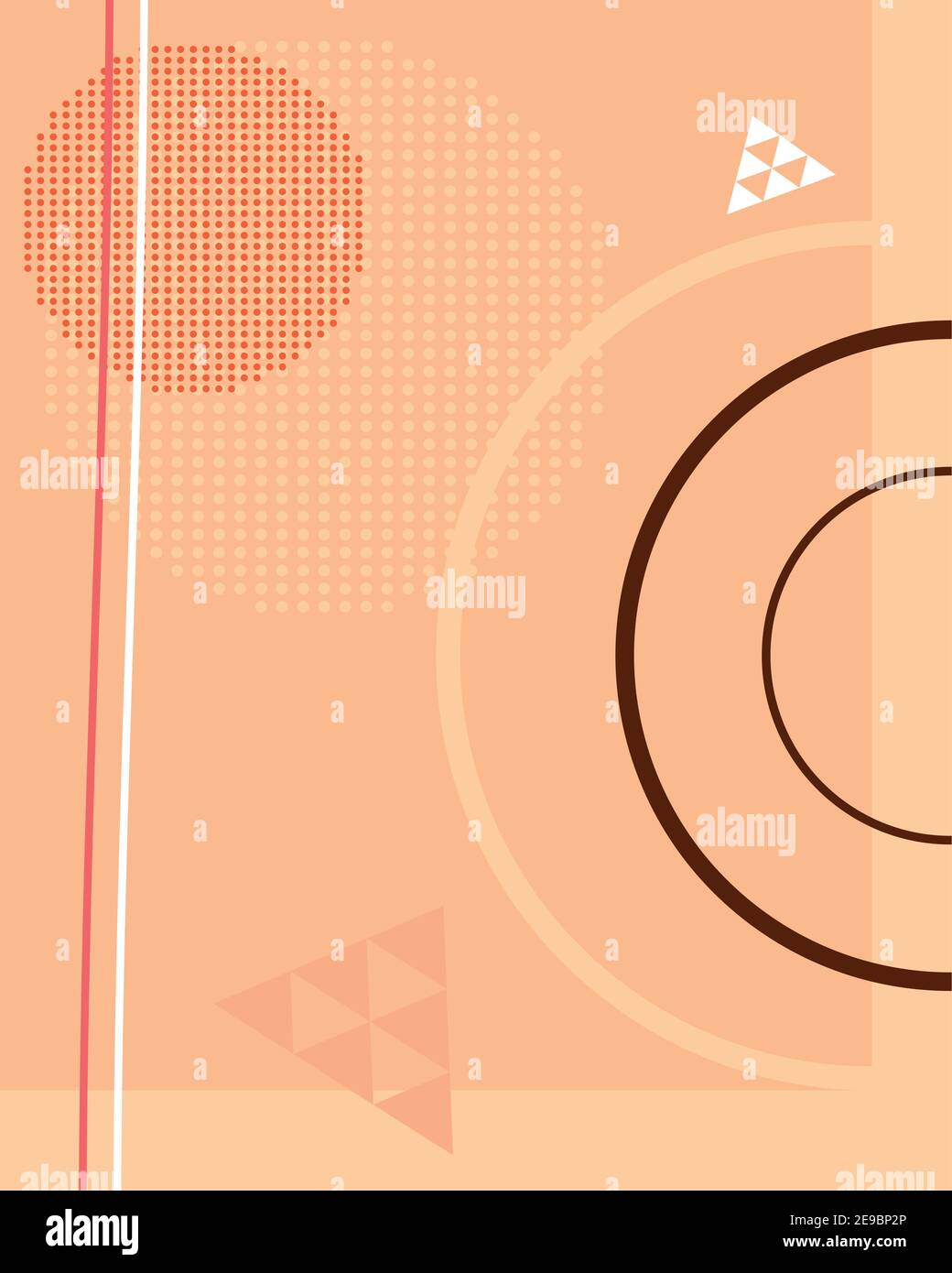 orange background with circular and abstract shapes, colorful design ...