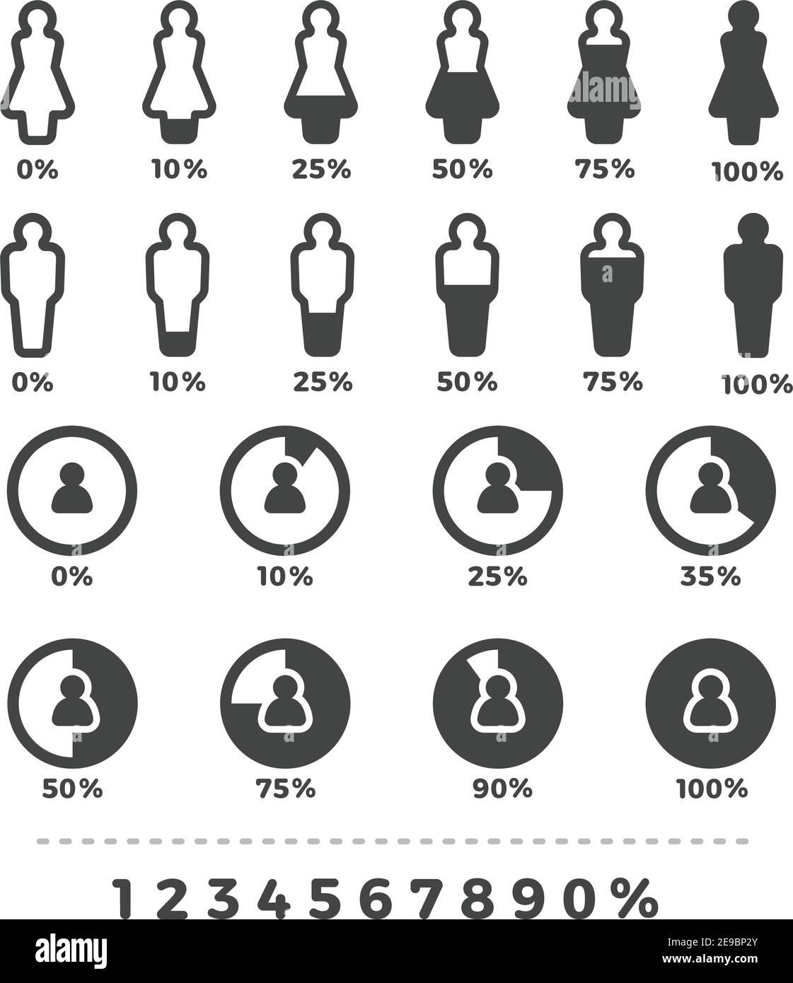 demographic and people with statistic icon set,vector and illustration ...