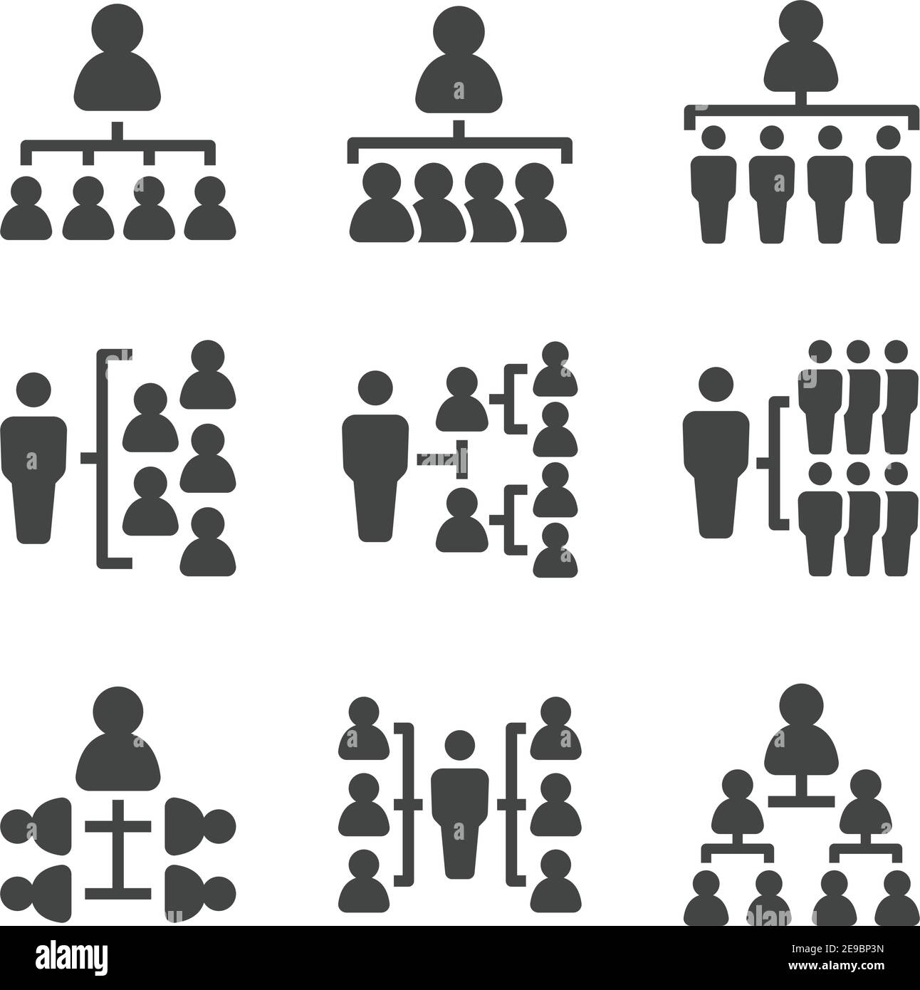 organization chart with people icon set,vector and illustration Stock ...