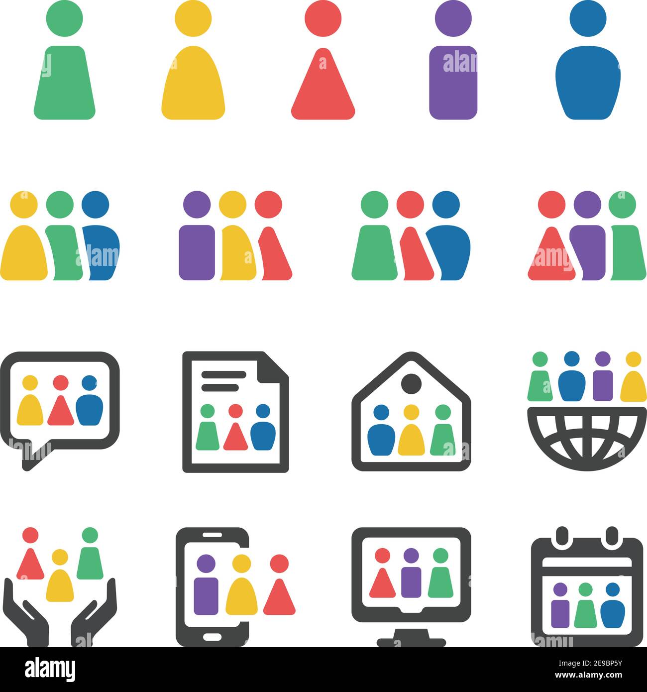 people and population icon set,vector and illustration Stock Vector ...