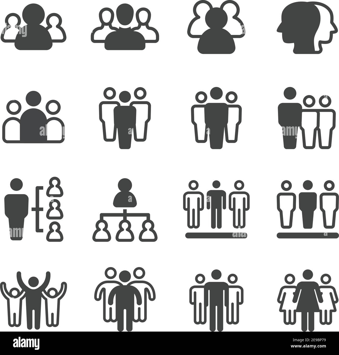 people and group icon set,vector and illustration Stock Vector Image ...