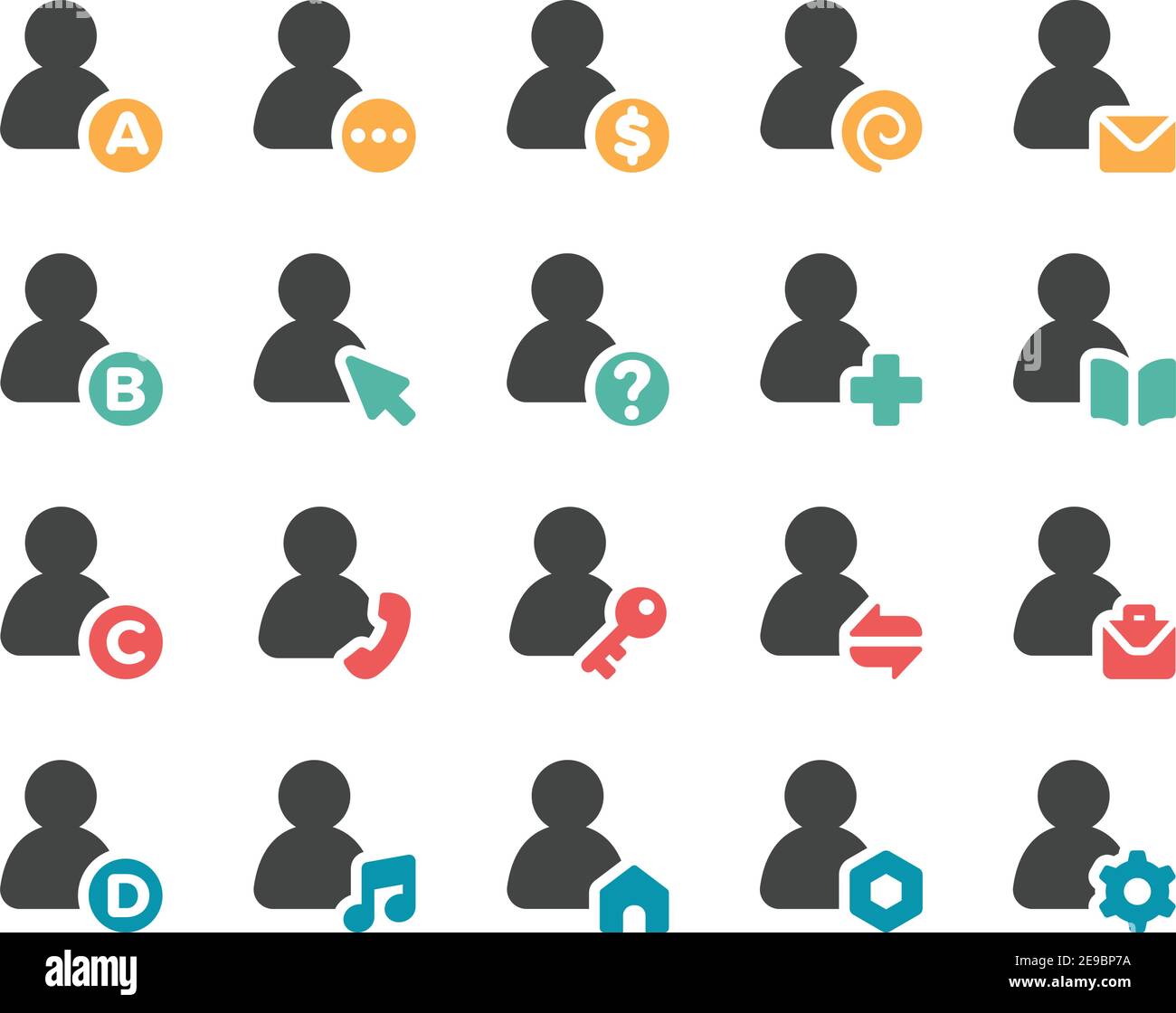 person and user icon set,vector and illustration Stock Vector Image ...