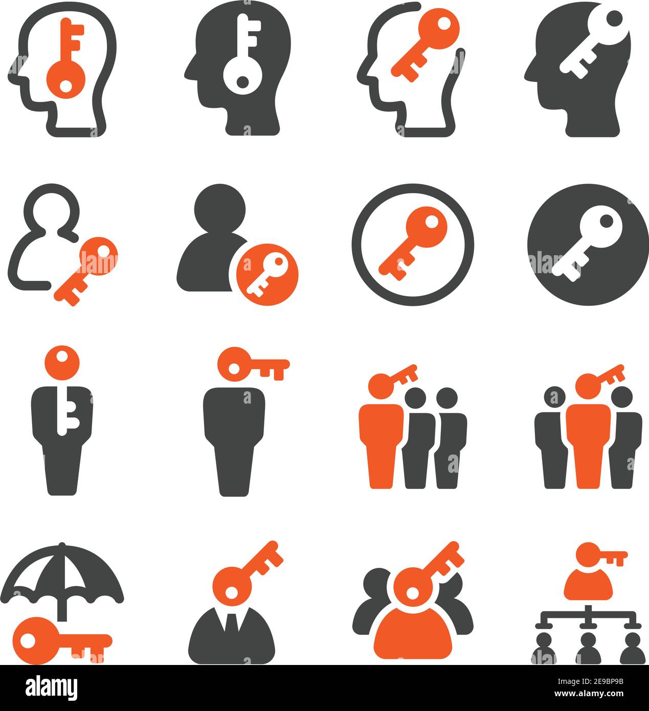 key personnel and key man icon set,vector and illustration Stock Vector ...