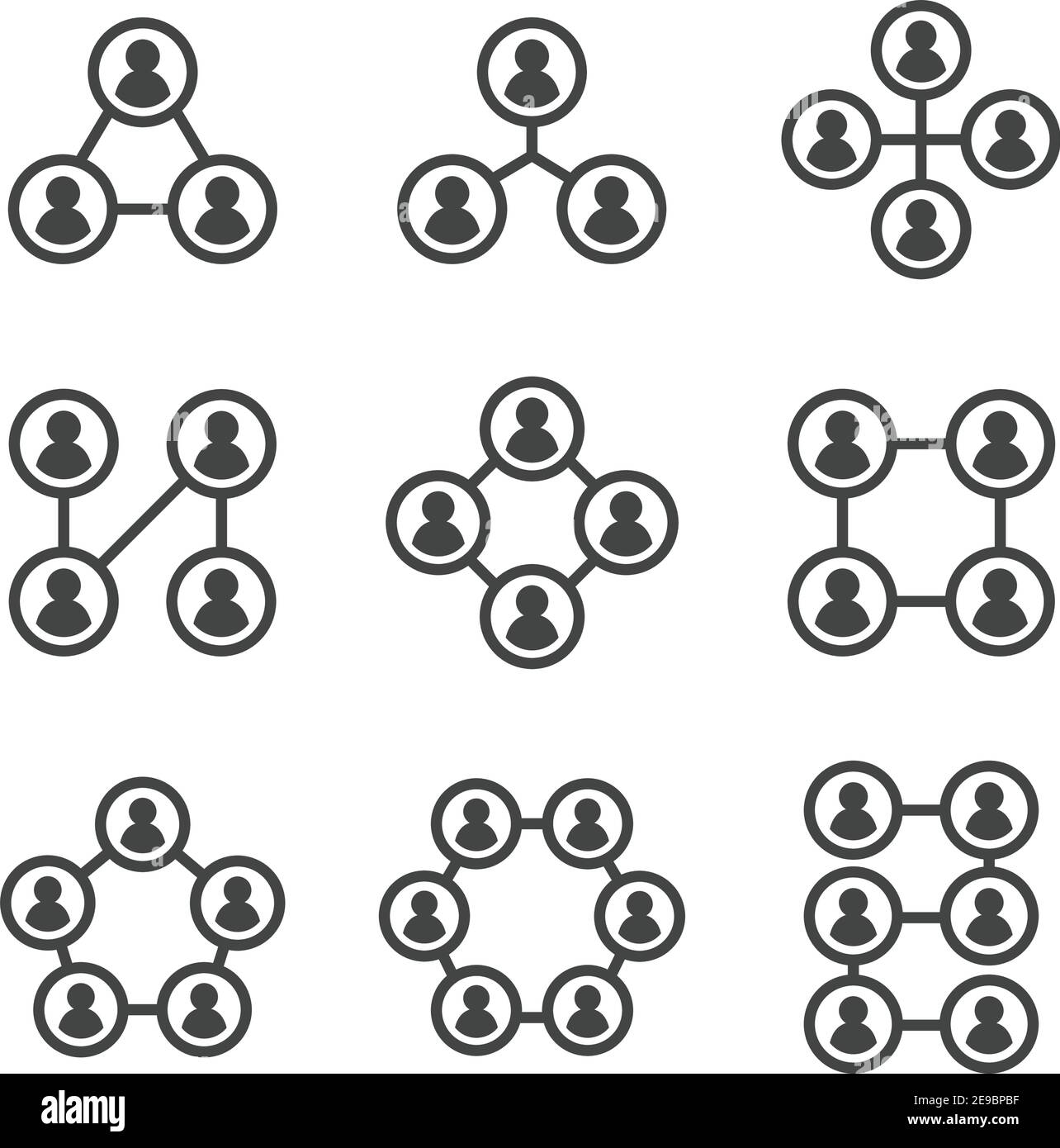 people network and connecting people icon set,vector and illustration ...