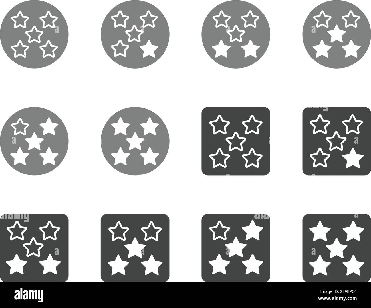 rating five star icon set,vector and illustration Stock Vector Image ...