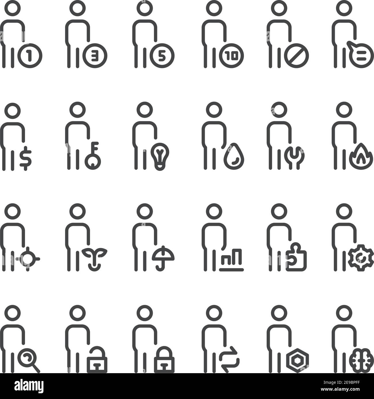 user and personal skill icon set,vector and illustration Stock Vector ...