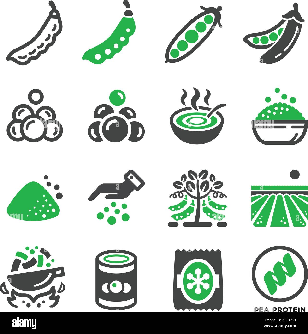green pea and produce icon set,vector and illustration Stock Vector ...
