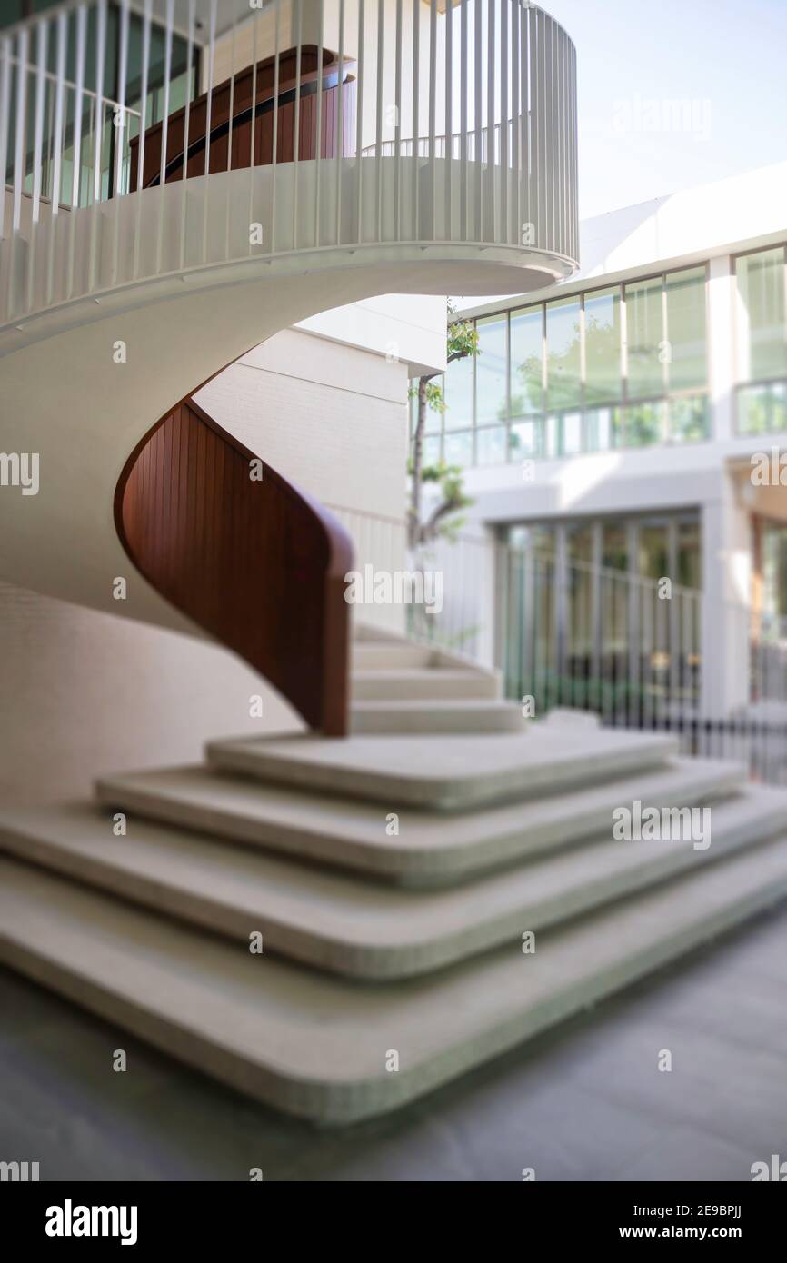 White curve stair office building, stock photo Stock Photo - Alamy