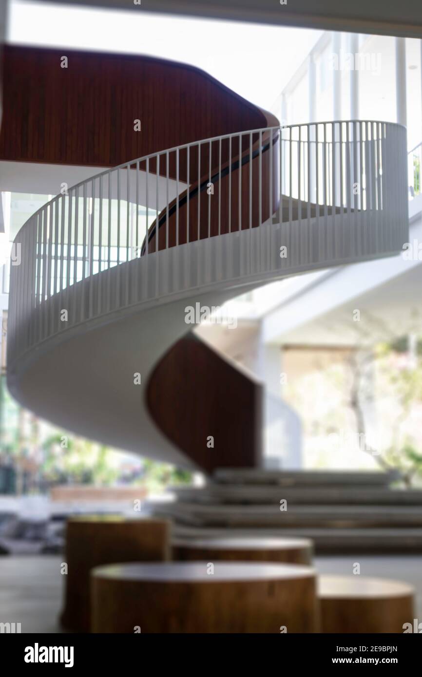 White curve stair office building, stock photo Stock Photo - Alamy