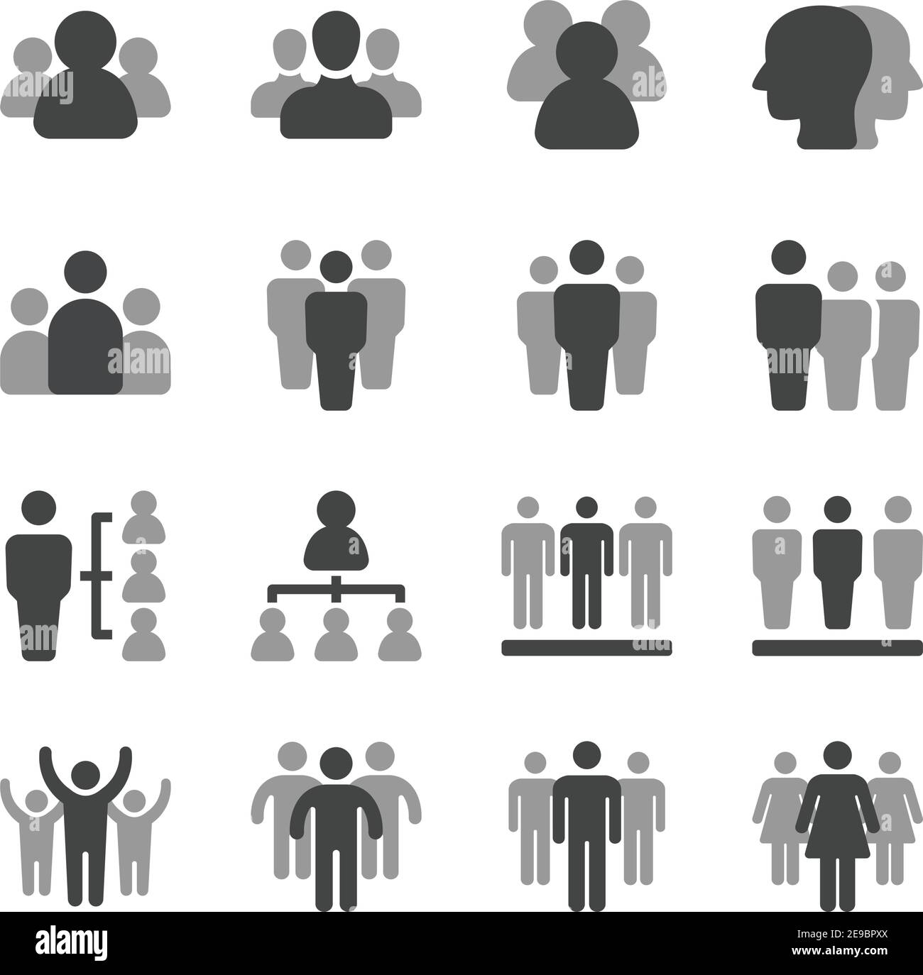 people and group icon set,vector and illustration Stock Vector Image ...