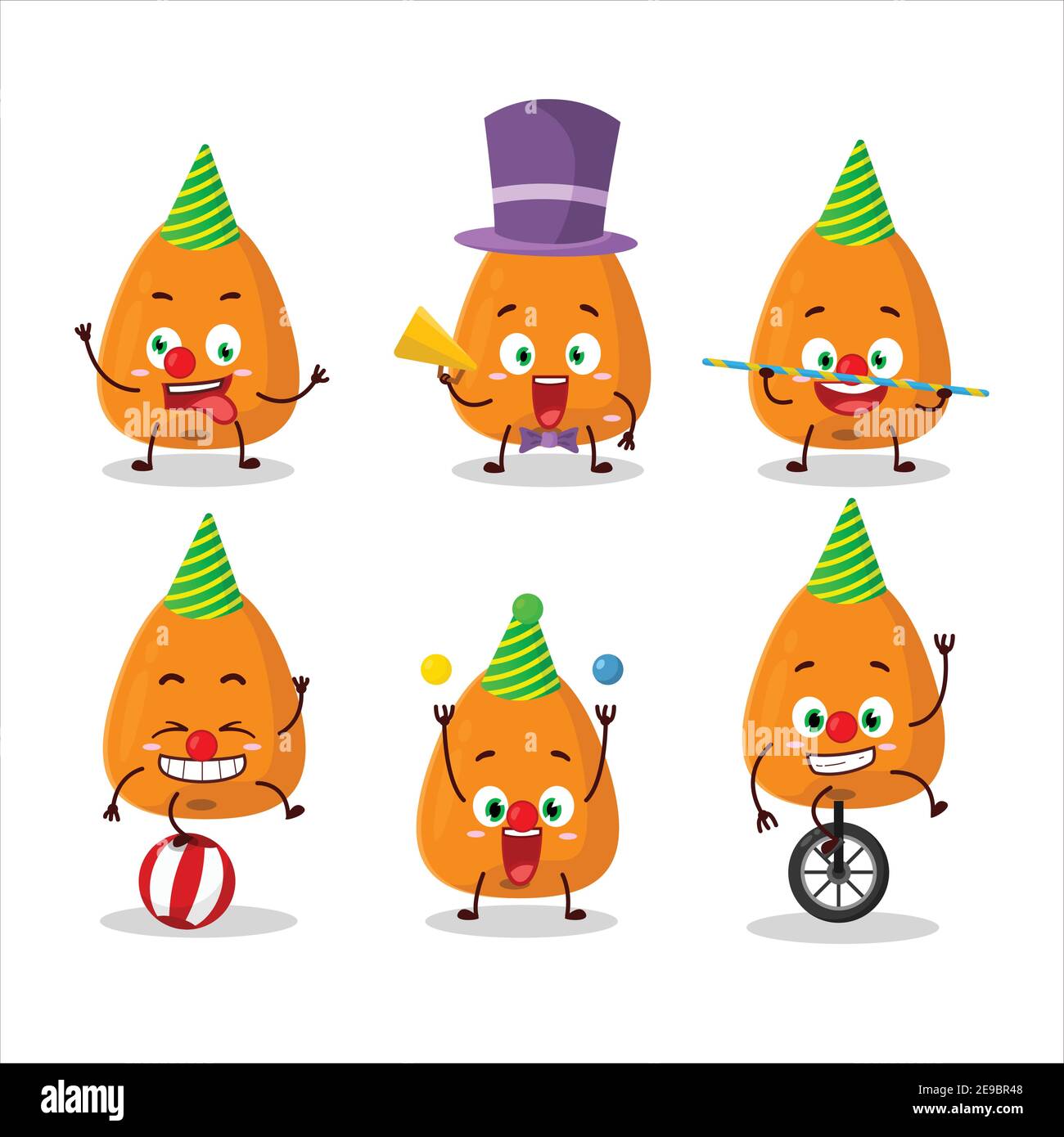 Cartoon character of loquat with various circus shows. Vector ...