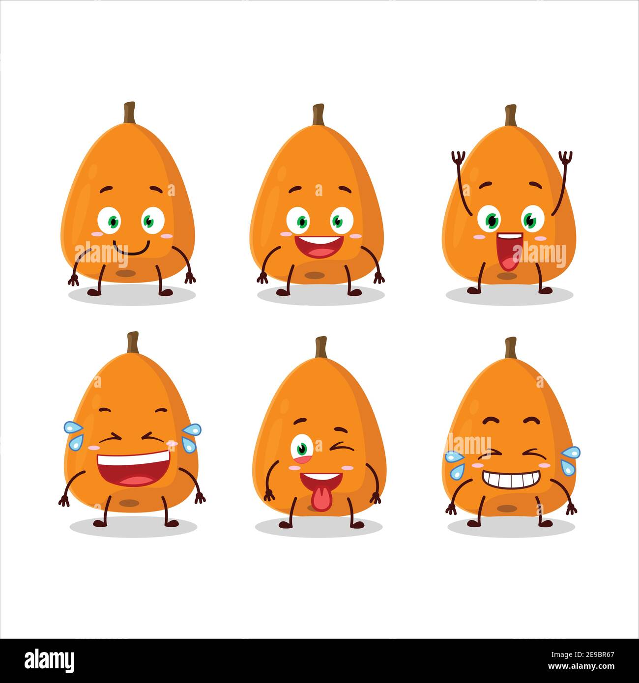 Cartoon character of loquat with smile expression. Vector illustration ...