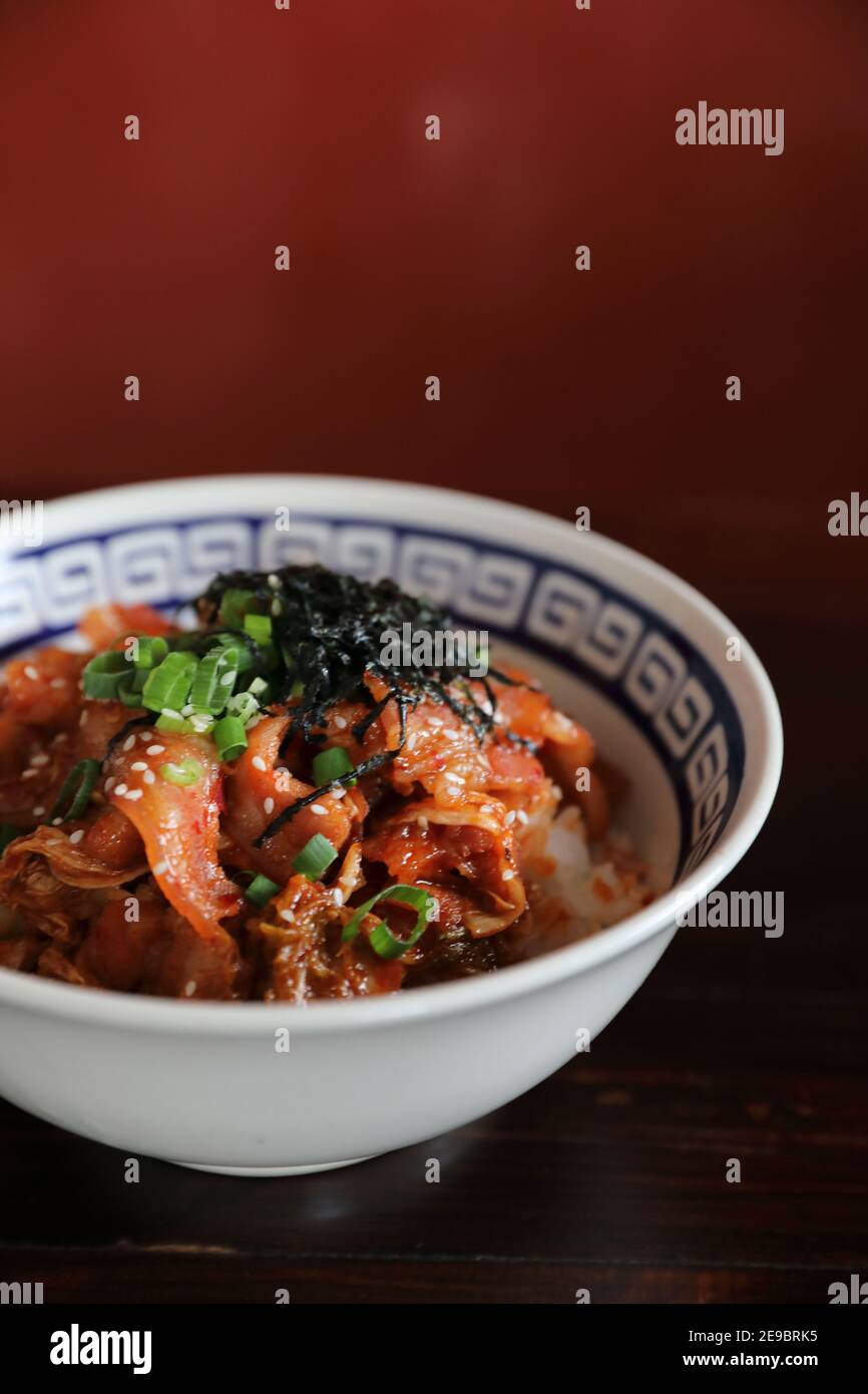 Pork kimchi on rice hi-res stock photography and images - Alamy