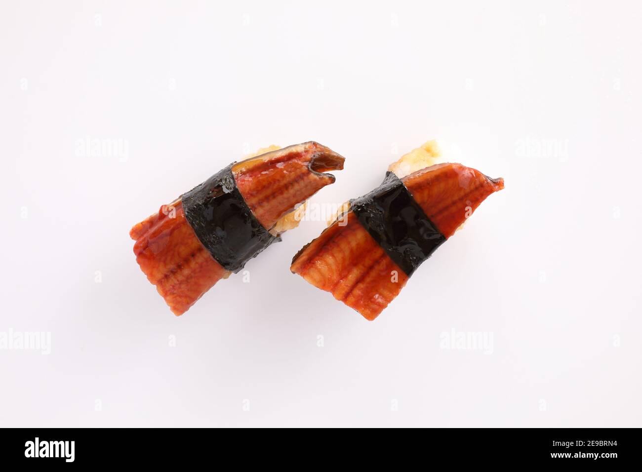 eel sushi eel nigiri sushi japanese food isolated in white background Stock Photo - Alamy