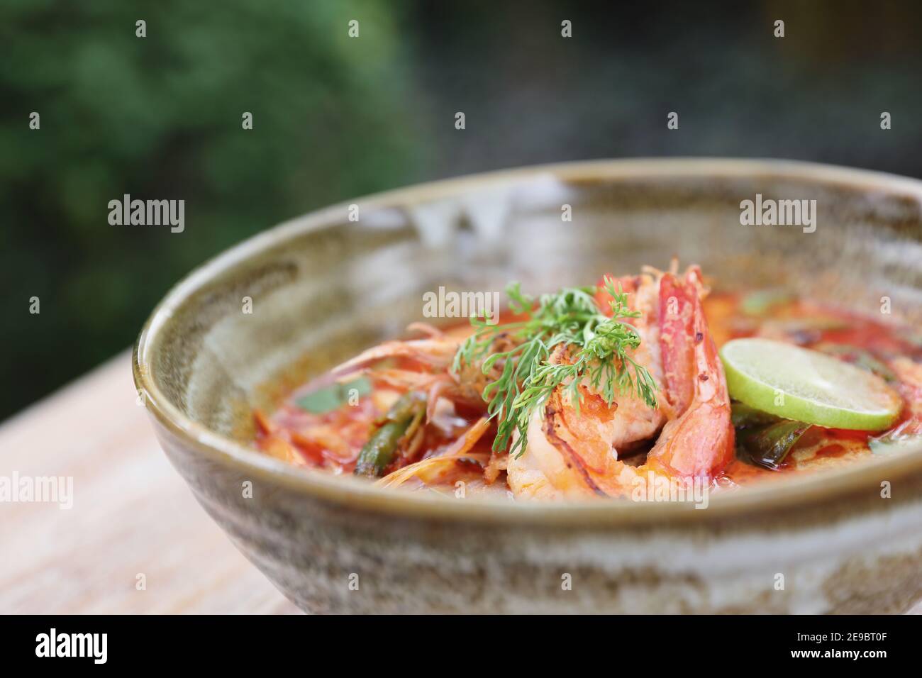 Tom Yum soup , Thai traditional food spicy prawn soup Stock Photo - Alamy