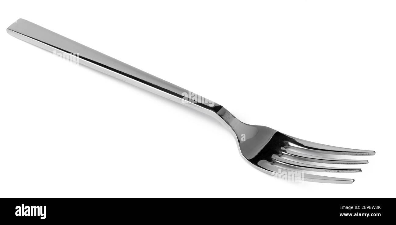 Silver dining fork isolated on white background Stock Photo - Alamy
