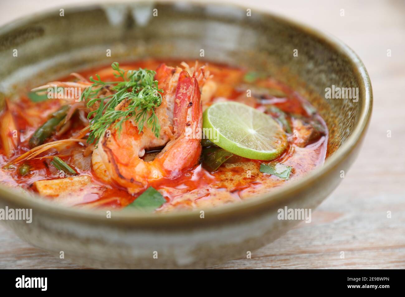 Tom Yum soup , Thai traditional food spicy prawn soup Stock Photo - Alamy
