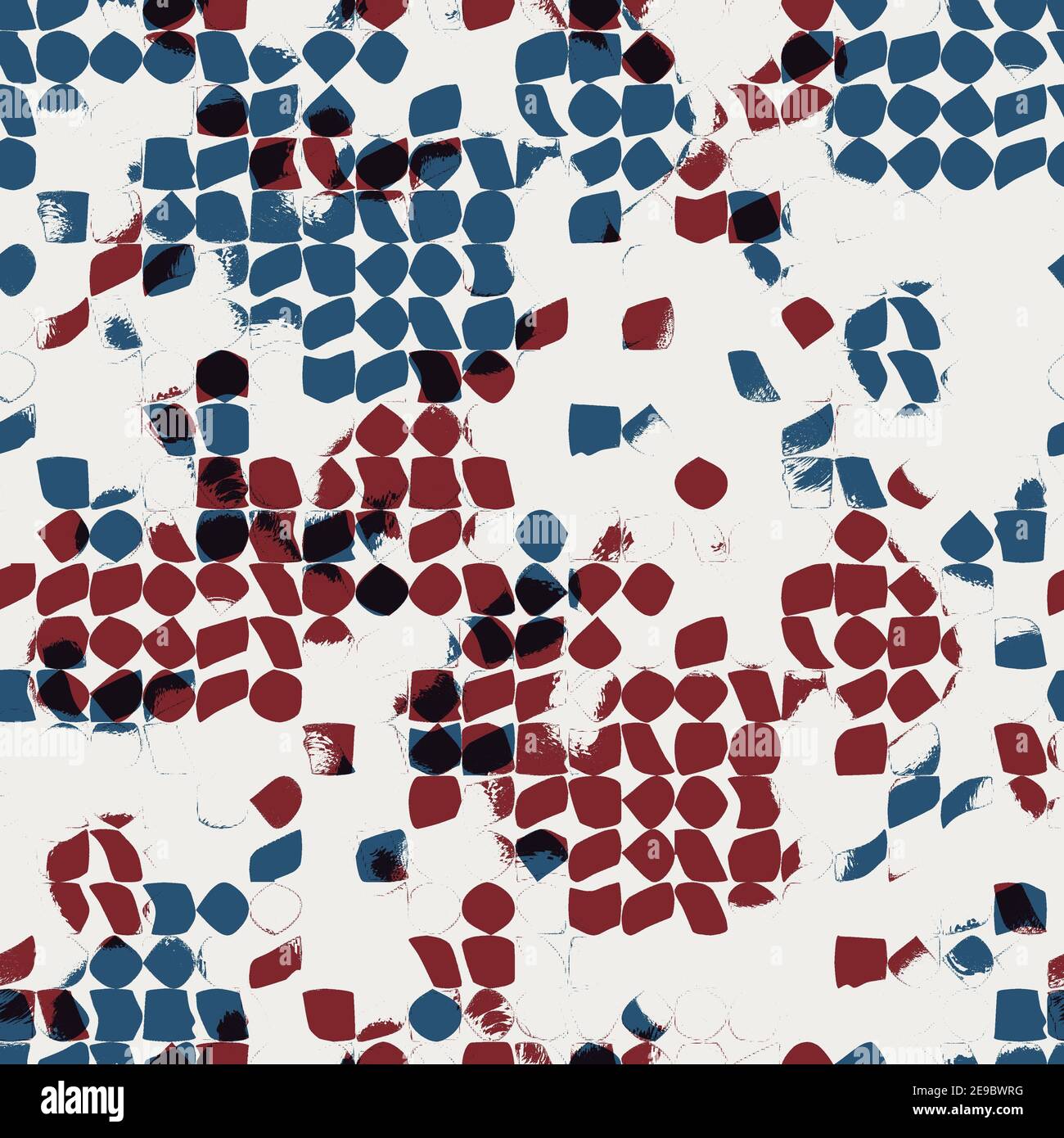 Seamless abstract pattern in red blue black white Stock Photo - Alamy